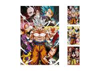 China PET Lenticular Flip 3D Lenticular Triple Transition Dragon Ball Goku Anime Poster For Wall Art Poster for sale
