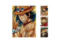 China One Piece Luffy Flip Anime Lenticular Poster Triple Transitions For Restaurant for sale