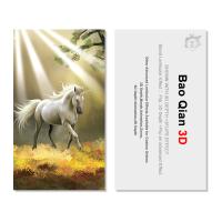 China 0.6mm Thickness 89x68mm 3D Lenticular Card 3D Flip Changing Effect for sale