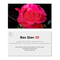 China 0.6mm Thickness 89x68mm 3D Lenticular Card 3D Flip Changing Effect for sale