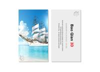 China SGS Flip 3 Image In One 3D Lenticular Card 3.5x2 Inch 3D Name Cards for sale