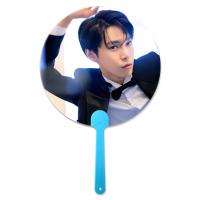 China 17x17cm Flip 3D Lenticular Hand Fan Korea Star For Kpop Idol for sale