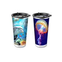China Food Grade 3D Lenticular Printing Service Plastic Kids Drinking Cup for sale