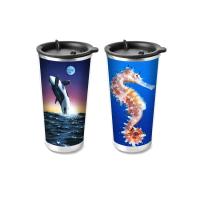 China Food Grade 3D Lenticular Printing Service Plastic Kids Drinking Cup for sale