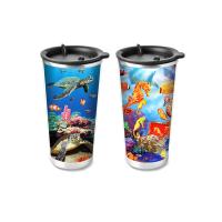 China Food Grade 3D Lenticular Printing Service Plastic Kids Drinking Cup for sale