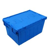 China Logistic Warehouse Storage Containers Stackable Plastic Crates  With Lids for sale