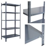 China Powder Coating Light Duty Shelving Warehouse Slotted Angle Shelving Rack for sale