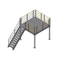 China Aerial Work Warehouse Mezzanine Floor Attic Rack Steel Structure Platform for sale