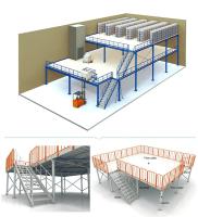 China Warehouse Industrial Steel Mezzanine Floor Ladder Multi Floor Attic Racking Assembled for sale