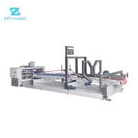 China 130m/min Carton Stitching Machine Auto Feeding Gluing Correction Counting Stacking Box Folder Gluer for sale
