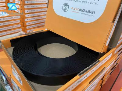 China 30° Bevel Flexo Printing Machine Parts Moderate Elasticity Scraping Sealing Ink Doctor Blade for sale