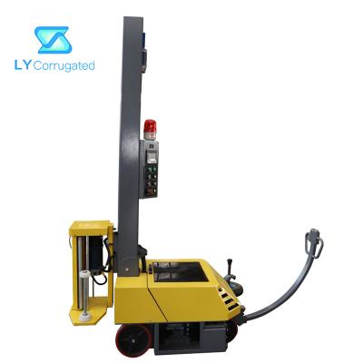 China 2400mm Walking Pre Tension Film Wrapping Carton Packing Machine 75M/Min for sale
