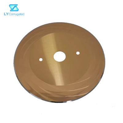 China 90.0-92.5hra Golden Coated Circular Slitter Blades For Paper Cutting Slitter Machine for sale