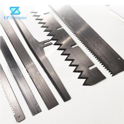 China Serrated Industrial Cutting Blade Carbon Steel Skd11 Double Edge Food Bag Carton Packaging Machine for sale