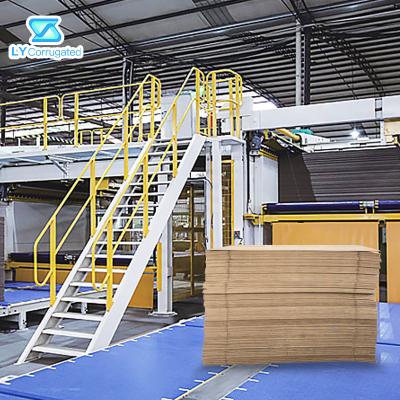 China 3/5/7 Ply Corrugated Cardboard Production Line 300M/MIN 50KW Down Stacker Dry End for sale