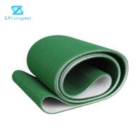 China Corrugated Cardboard Green PVC Inclining Conveyor Belt For Auto Basket Stacker for sale