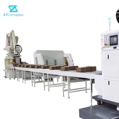 China Intelligent Stacking Palletizer Arm Robot System For Corrugated Carton Box for sale