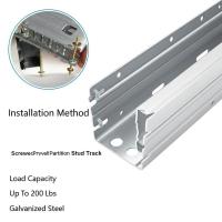 China Galvanized Steel Drywall Partition Stud Track with Up To 200 Lbs Load Capacity and 1-5/8 Inch X 10 Feet Size for sale