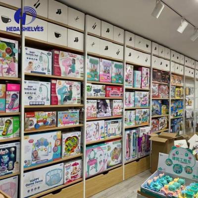 China Light Duty Metal Shelving Daiso Display Supermarket Wall Rack for sale