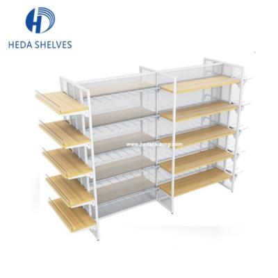 China Mini Supermarket Racks Garment Grocery Light Duty Industrial Shelving for sale