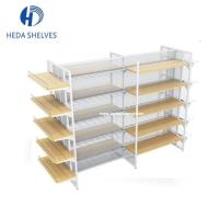 China Mini Supermarket Racks Garment Grocery Light Duty Industrial Shelving for sale