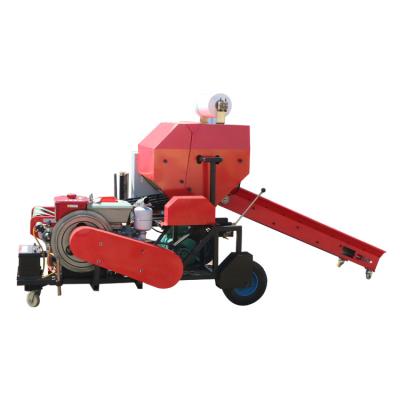 China Intelligent Diesel Engine Powered Automatic Straw Feed Baler 500kg Bale Size for Silage for sale
