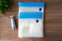 China Sous Vide One Way Valve Vacuum Sealer Plastic Bag Double Layers Zipper Food Bags for sale