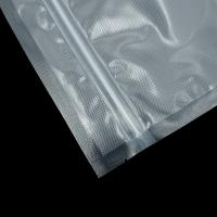 China Precut Embossed Transparent Zipper Bag Vacuum Seal For Food Vac Storage for sale