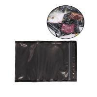 China SGS Fresh Food Black Zipper Vcuum Bags 5mm Food Packaging Vacuum Pouches for sale