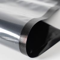 China 2Pack Black And Clear Vacuum Seal Mylar Plastic Roll Resealable Vacuum Pouch Bags for sale