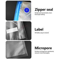 China Reusable Vacuum Zipper Bags for Sous Vide Cooking Food Storage Bags with valve for sale