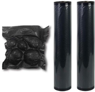 China Composite Packaging Black Vacuum Seal Roll Barrier Boilable Food Storage Rolls for sale
