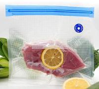 China Airtight Food Vacuum Transparent Zip Sous Vide Bags One Way Air Valve for sale
