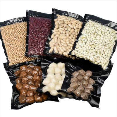 China Precut Prep Meal Black Vacuum Seal Bags Boilable Food Storage Heavy Duty for sale