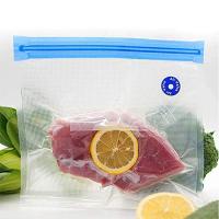 China Sous Vide Bags Reusable Vacuum Zipper Bags Food Storage Bags with Sealing Clips for sale