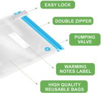 China Vacuum Valve Bag Reusable Sealed Food Vacuum Sous Vide Bag with Zipper for sale