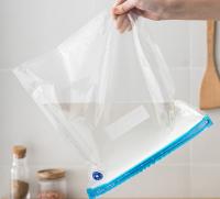 China Custom Logo BPA-Free Food Vacuum Sealed Bags Zippered Hand Pump for sale