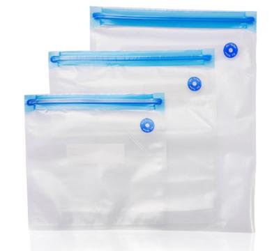 China Long Time Food Storage Sous Vide Bags Vacuum Sealer Bags With Air Valve for sale