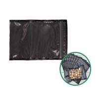 China Vacuum Heat Seal Kernels Black Packaging Bag Clear Zipper Meat Pouch OEM for sale