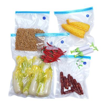 China Vacuum Zipper Bags Reusable Food Storage Bags Vacuum Bag For Handheld Vacuum Sealer for sale