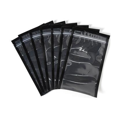 China PE Zipper Embossed Black Vacuum Sealer Bags SGS Kitchen Storaging Meat for sale