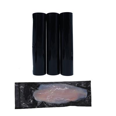 China Clear & Black Vacuum Sealer Bags Rolls PA PE Vacuum Pouches Embossed for sale