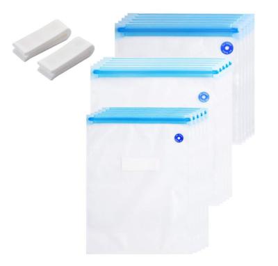 China Vacuum Sealer Zipper Sous Vide Bag Resealable Freezer Vacuum Bags for sale