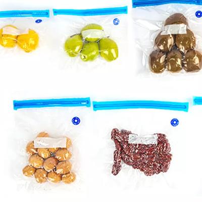 China Reusable Vacuum Food Storage Bags Zipper Air Valve Bag Moisture Proof for sale