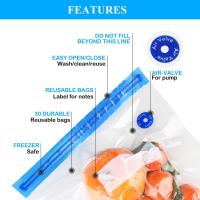 China Double Zipper Resealable Storage Bags Reusable With Air Valve for sale