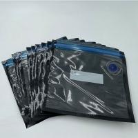 China Air Valve Vacuum Seal Resealable Food Bags Reusable Embossed Black & Clear for sale