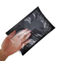 China Custom Clear Black Vacuum 3 Side Seal Bags Frozen Food Sachet Vacuum Packaging Pouch for sale