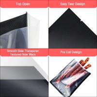 China Custom Print Black Vacuum Seal Bags Food Grade Plastic Packaging Recyclable for sale