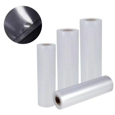 China Nylon Pe Plastic Bags Embossed Vacuum Rolls For Vacuum Seal Pouches Food Storage for sale
