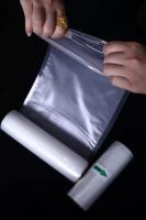 China PE PA Vaccum Seal Roll Plastic Embossed Vacuum Sealer Bags Rolls For Microwave for sale
